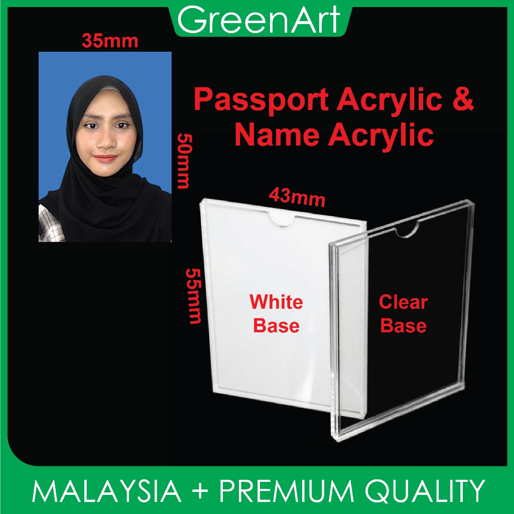 Name tag acrylic holder Passport Size Photo acrylic holder for ...