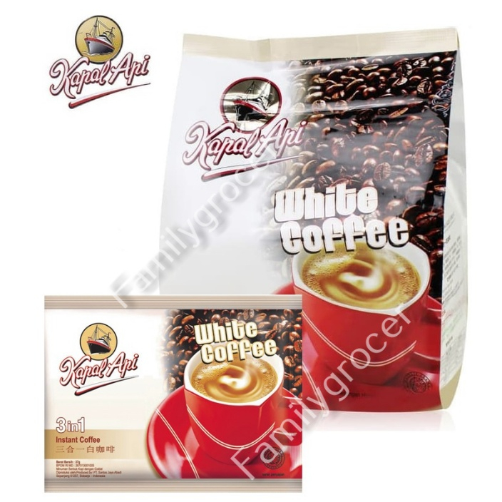 Kapal Api White Coffee 3in1 / Kopi Putih Kapal Api 3in1 15x30g | Shopee ...