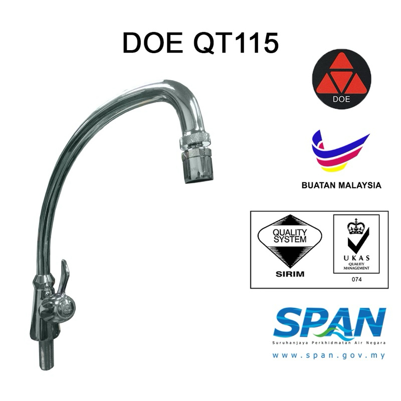 DOE QT115 MOUNTED SINK WATER TAP | Shopee Malaysia