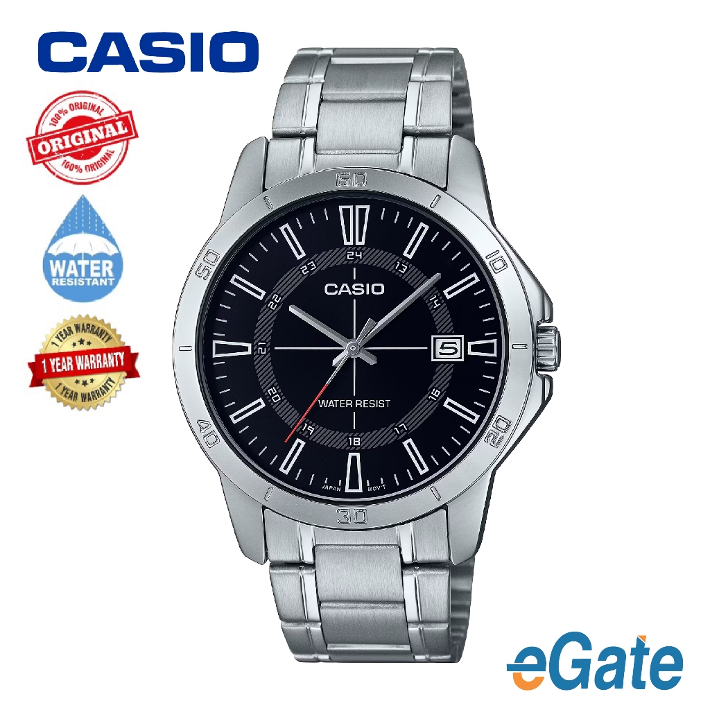 [100% Original]1YearWarranty Casio Black Dial Stainless Steel Watch MTP ...
