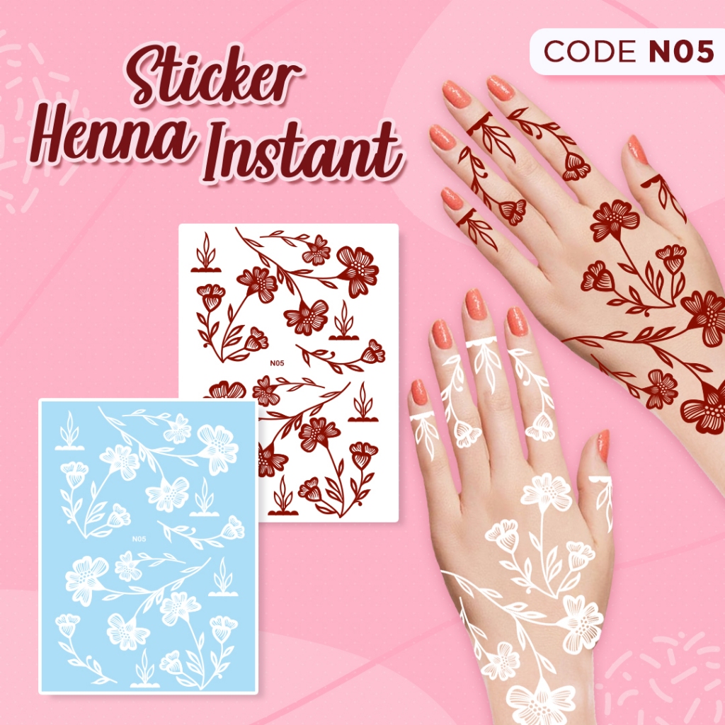 (Free Diamond & Remover) Henna Instant White/&Maroon/ Lace Tattoo ...