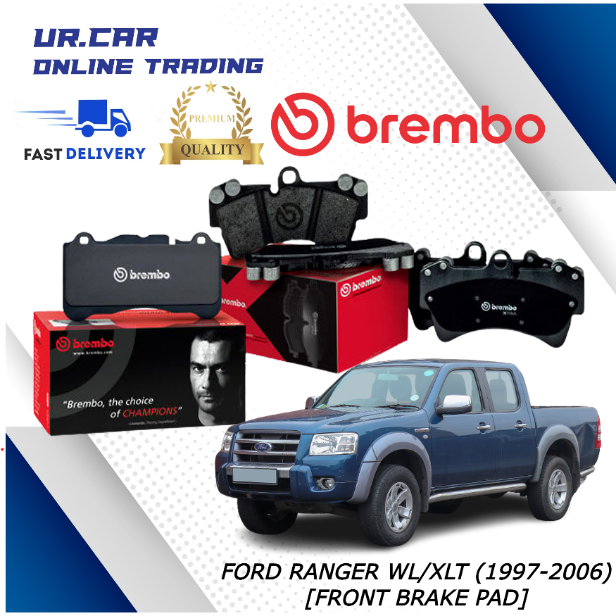 BREMBO FORD RANGER WL / XTL (1997 - 2006) BRAKE PAD FRONT (DEPAN) 100% ...