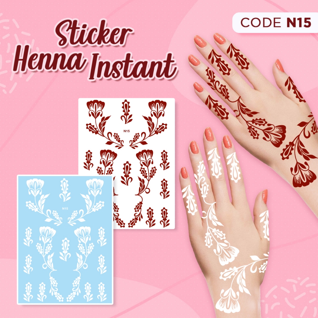 (Free Diamond & Remover) Henna Instant White/&Maroon/ Lace Tattoo ...