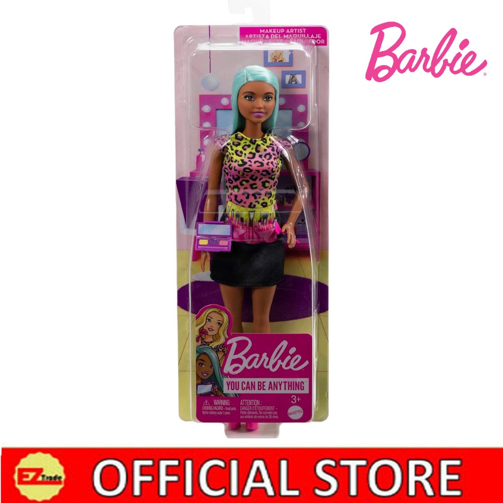 Barbie Makeup Artist Doll With Teal Hair And Career-themed Accessories ...
