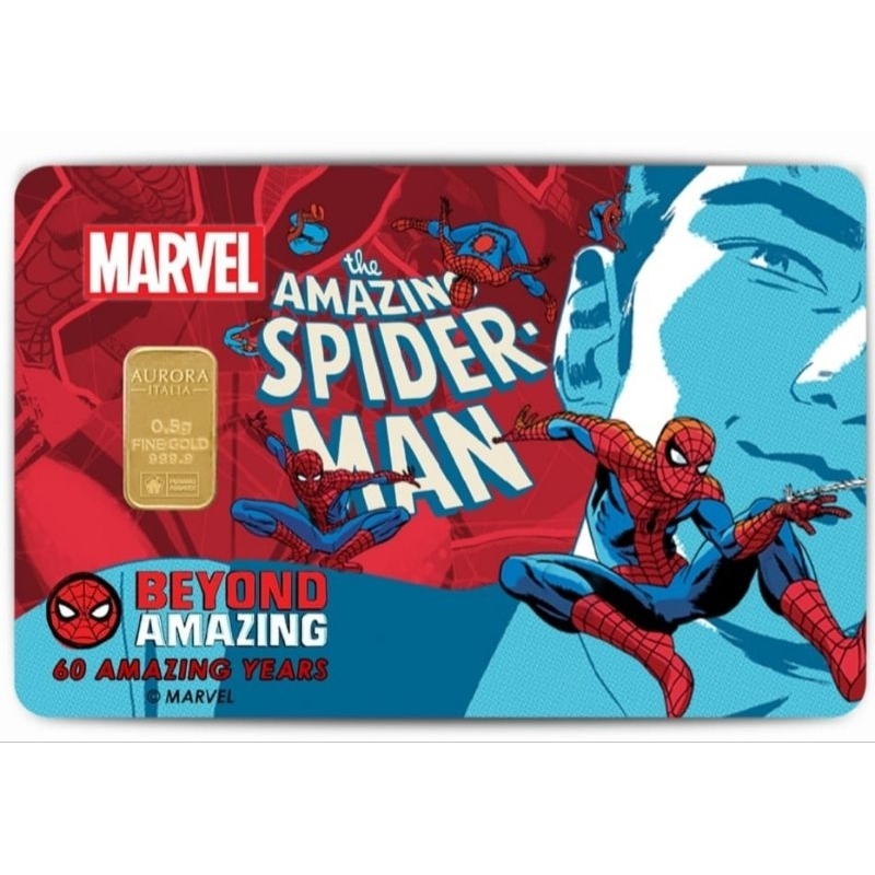Gold bar PublicGold Aurora Italia Edisi Marvel Amazing Spiderman 0.5g ...