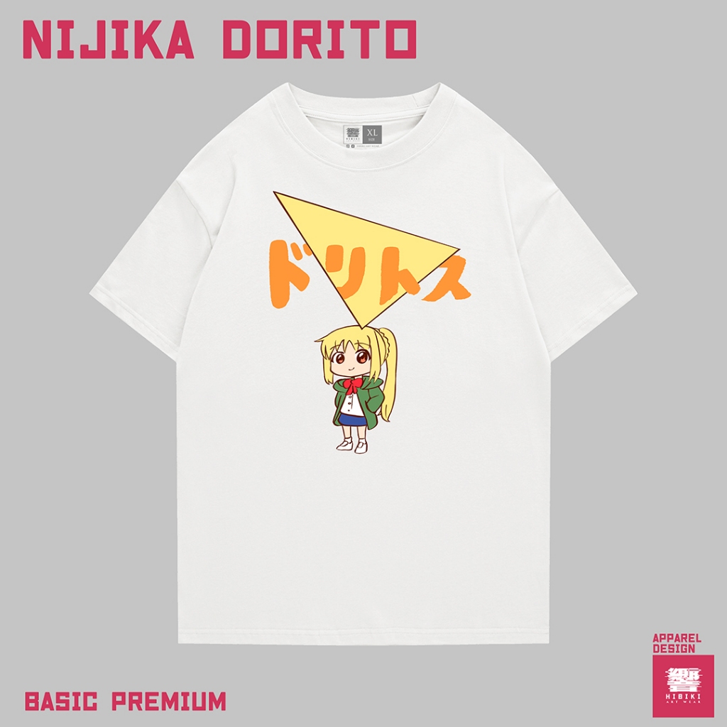 Crew Neck tee NIJIKA DORITO Original street wear tee white by Hibiki ...