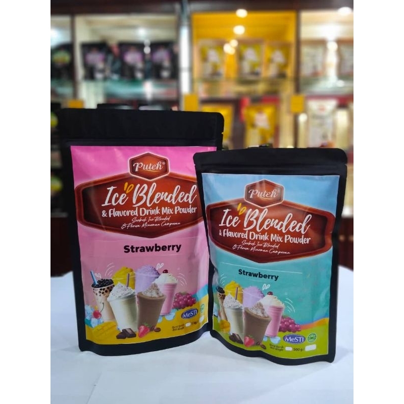 (500g/ 1kg) Serbuk Strawberry Untuk Ice Blended Powder , Minuman Ais ...