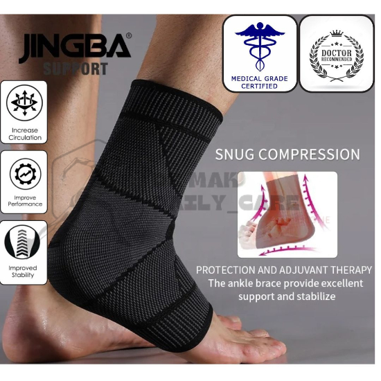 【FREE SHIPPING】JINGBA SUPPORT 7443 Adjustable Soft Ankle Sleeve Ankle ...
