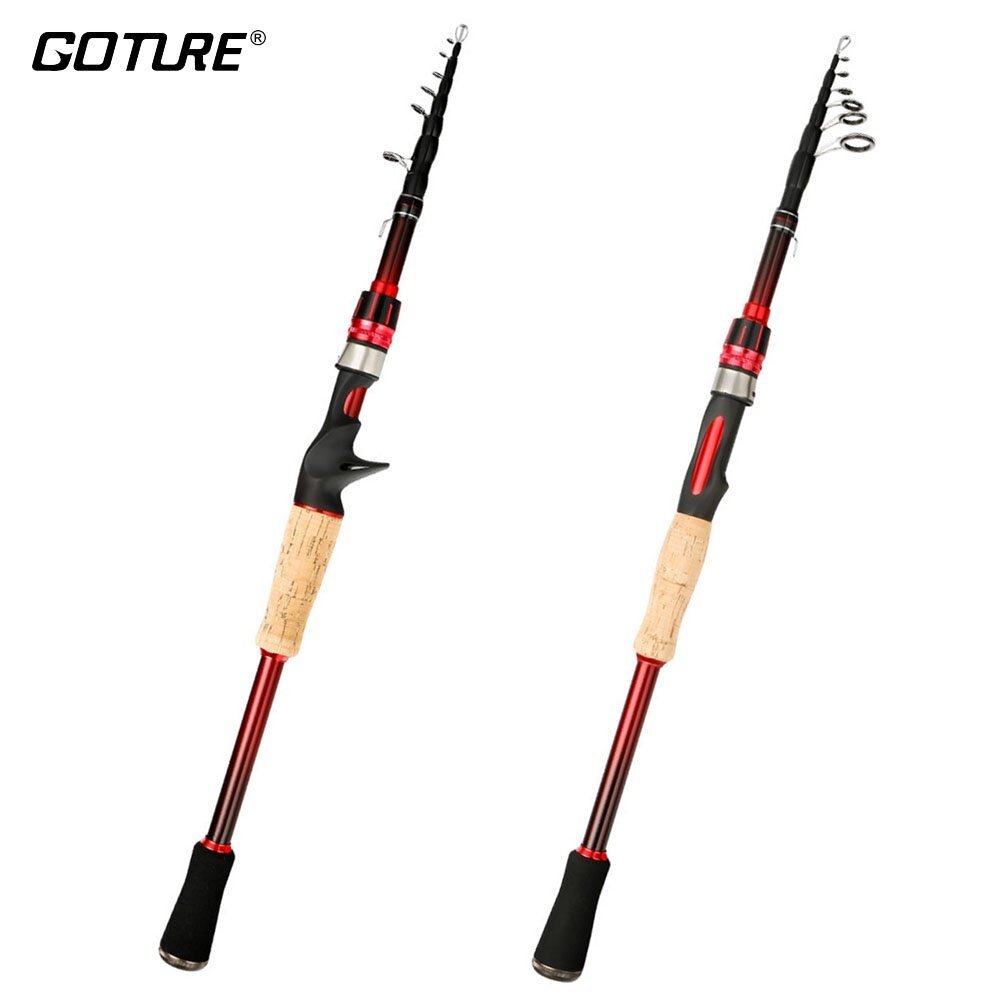 Power M Telescopic Fishing Rod Carbon Fiber Fishing Rod casting Travel ...