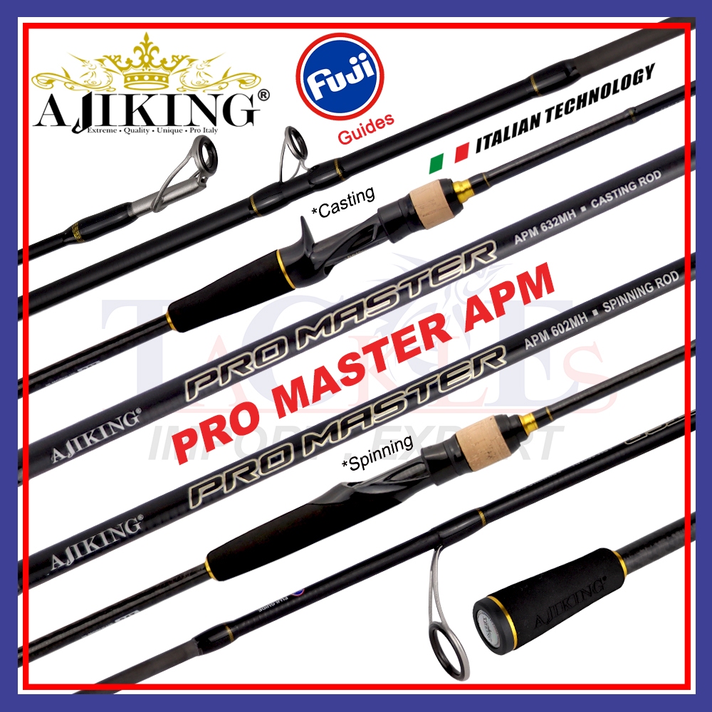 FUJI Ajiking Pro Master (6'0"ft-9'0ft) Spinning Casting Fishing Rod ...