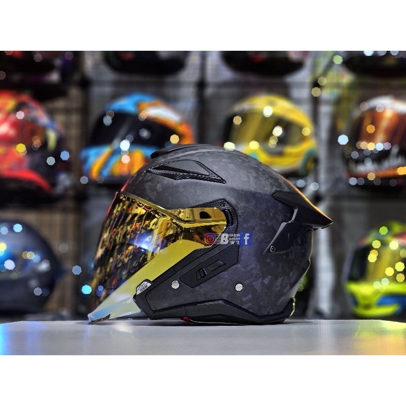 Original GSB Forged Carbon Open Face Helmet | Shopee Malaysia