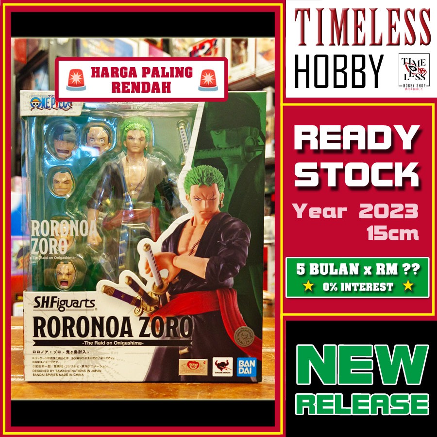 S.H.Figuarts Roronoa Zoro Figure SHF Raid Onigashima One Piece BANDAI ...