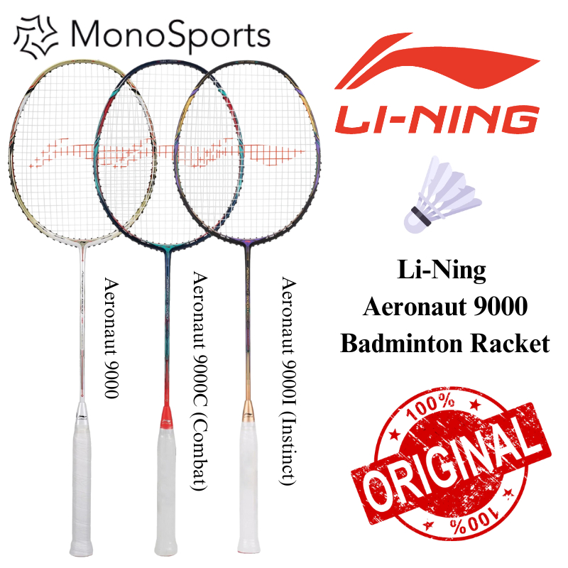 Li-Ning Aeronaut 9000 9000C 9000I Badminton Racket 100% Original Head Heavy Control Lightweight ...