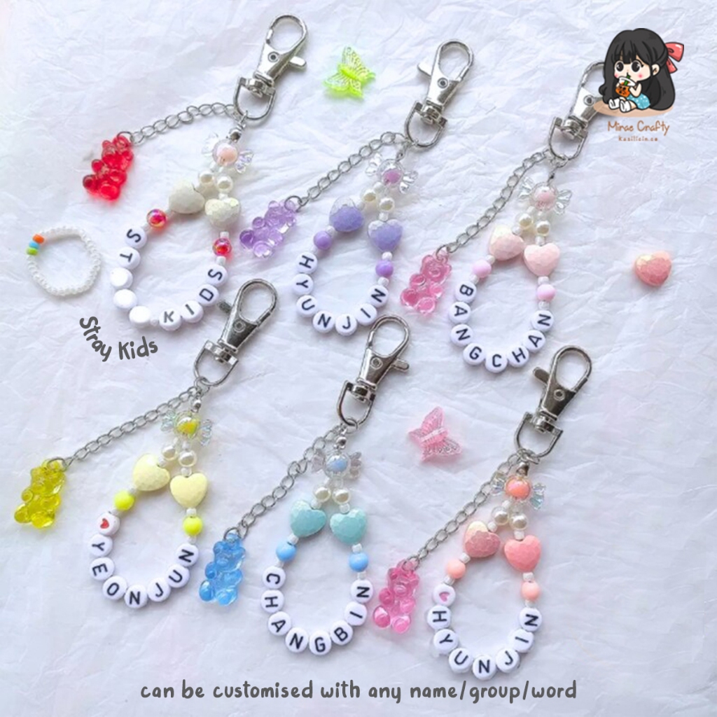 KPOP BIAS phone charm lanyard , keychain , lightstick charm , Custom ...