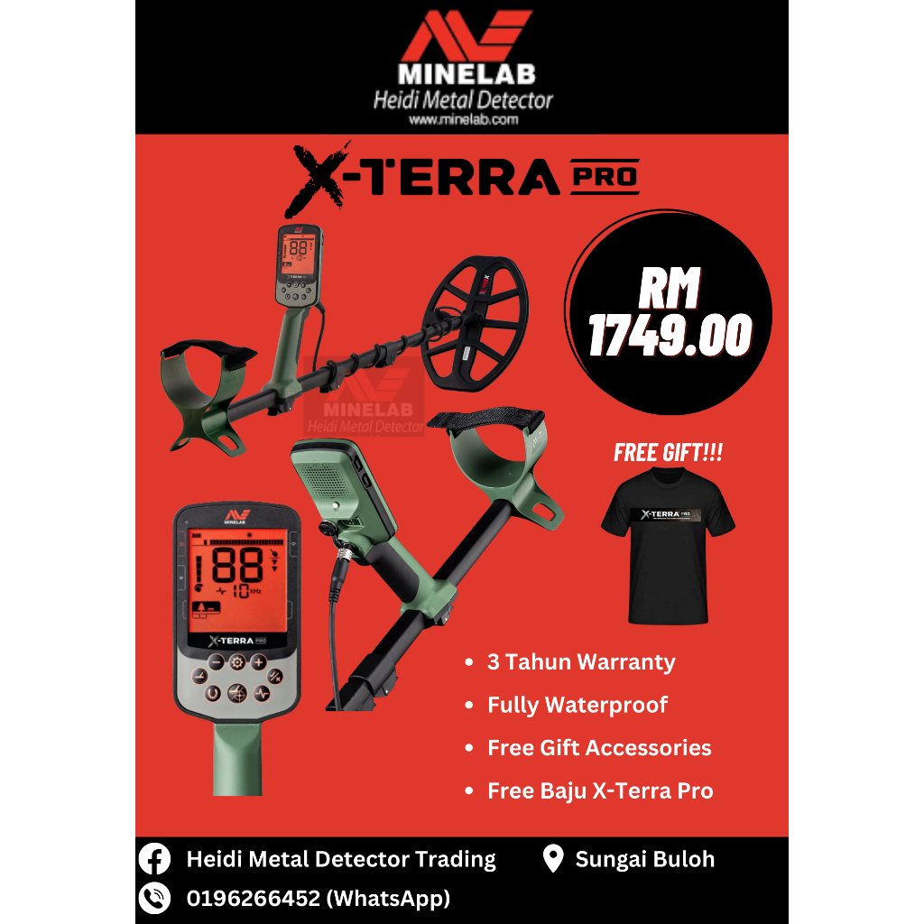 Minelab X-Terra Pro Metal Detector | Shopee Malaysia