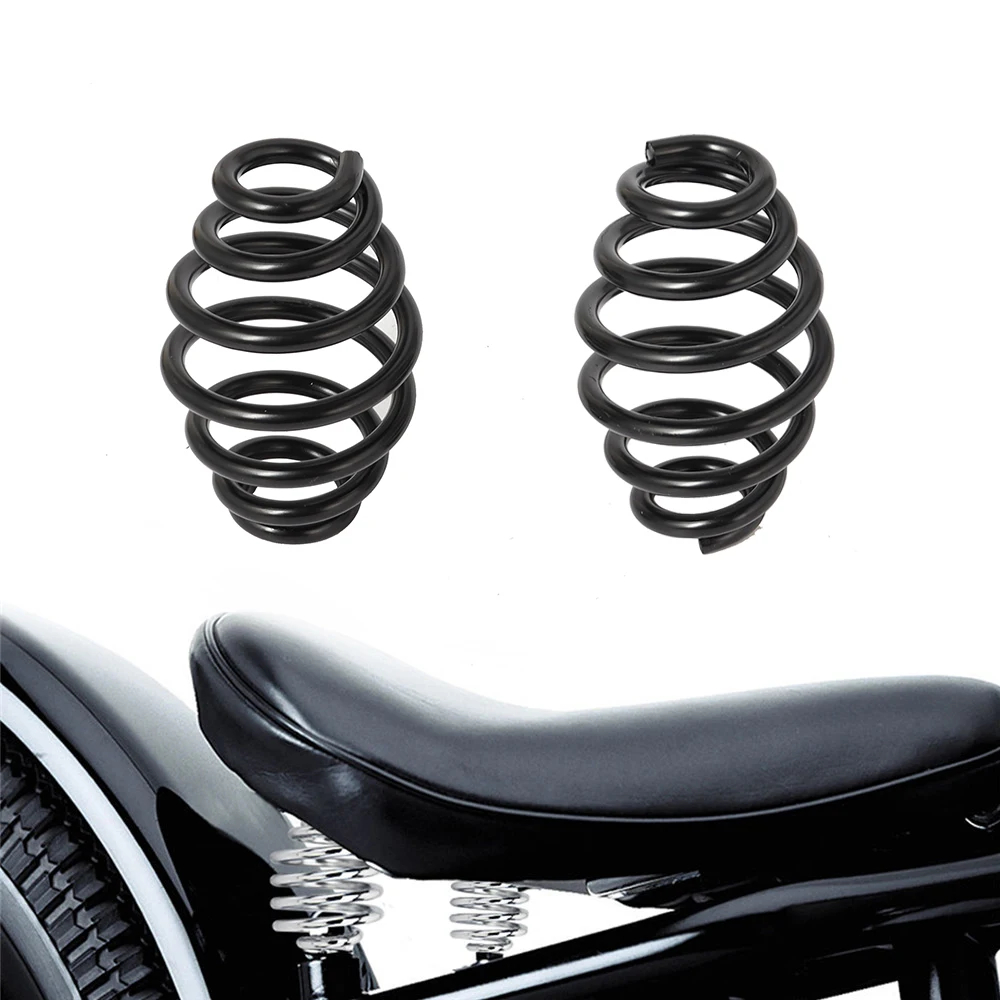 1 For Seat Steel Chopper Motorcycle Bobber Solo Barrel Pair Springs 3 ...
