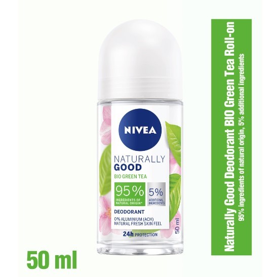 NIVEA Naturally Good Deodorant Green Tea Roll-on (50ml) / Fresh Natural ...
