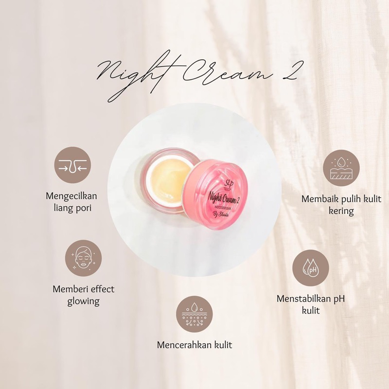 Night Cream 2- SLP(7g) Krim Malam Penjagaan Kulit Muka Skin Care Skin ...