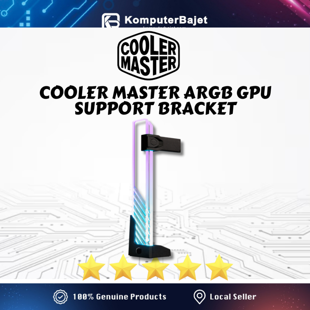 Cooler Master ARGB GPU Support Bracket (TG) - ABS Plastic / Tempered ...