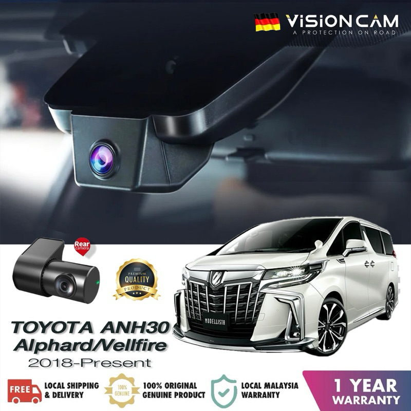 🔥4K UHD Premium Dash Cam🔥Toyota Alphard•Vellfire ANH30 18-22 Wifi ...