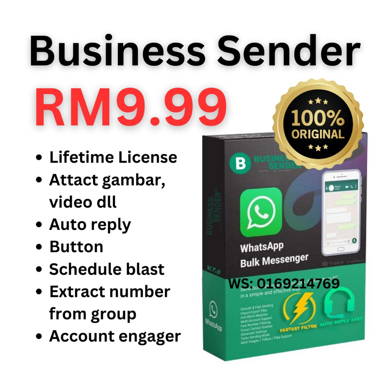 Business Sender Pro - 2023 WhatsApp Blaster | Blast Whatsapp | Bulk Sender | Auto Reply Whatsapp ...