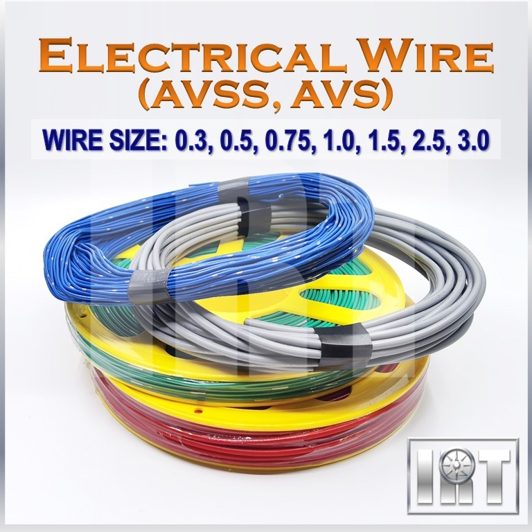 1.0 1.5 2.5 3.0 AVSS AVS Wire 100% Pure Copper Wayar Kereta Enjin Engine Japan Wiring Electrical ...