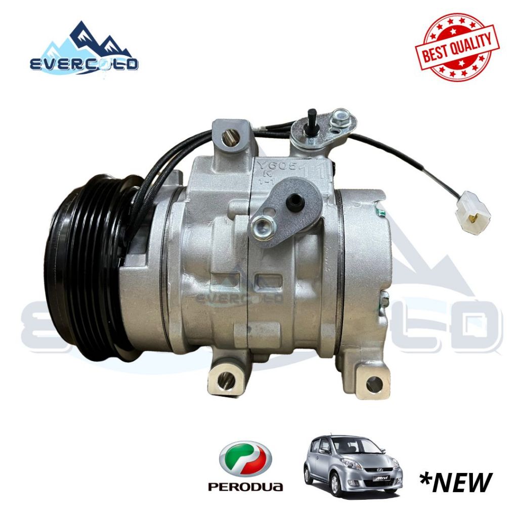 Perodua Myvi 1.3 2005 Old Model Aircond Compressor 4PK SV07 to 10S11C ...