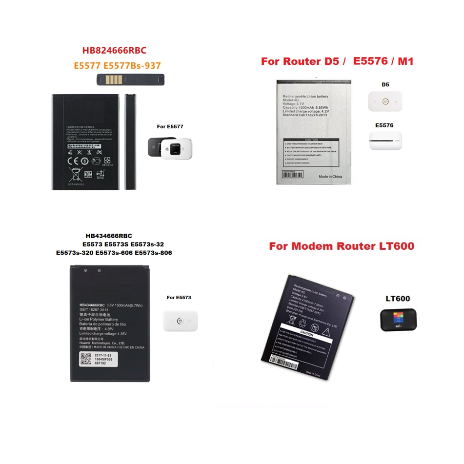 Rounter Modem Battery For HB824666RBC/HB434666RBC/D5 D6 M2 M3 Q7 Q8 A8 ...