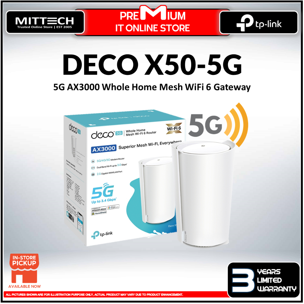 TP-Link Sim Router DECO X50-5G 5G AX3000 Whole Home Mesh WiFi 6 Gateway | Shopee Malaysia