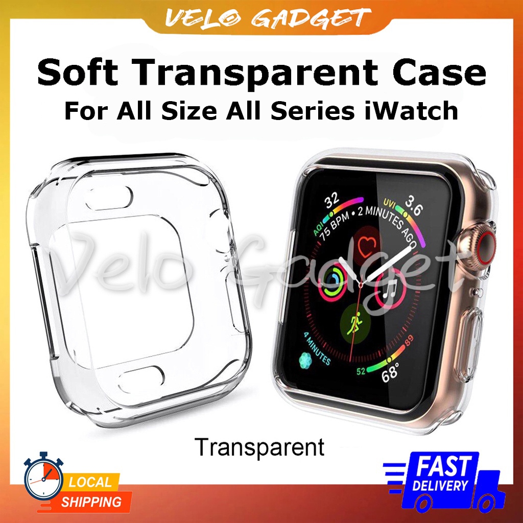 Soft Transparent Case For iWatch Ultra 49mm/46mm/45mm/44mm/S10 42mm ...