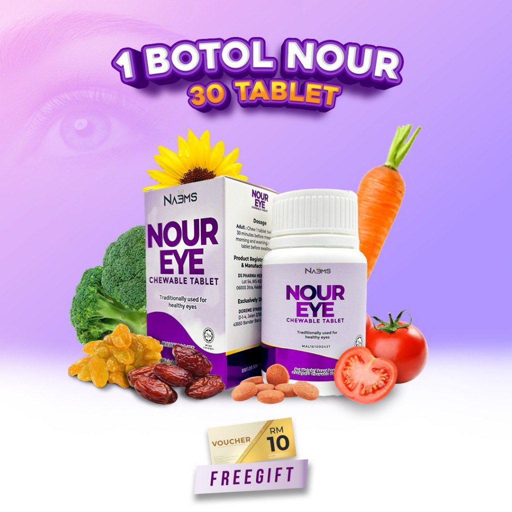 NOUR EYE 1 BOTOL ORIGINAL HQ / SUPPLEMENT RABUN, SILAU, BERAIR, EYE ...