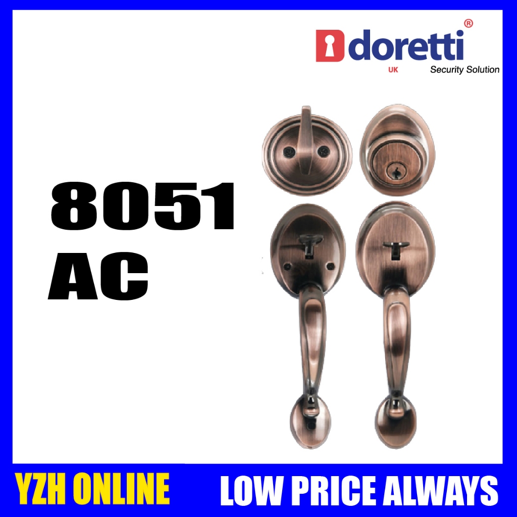 Doretti Entrance Handle Lock 8051AC/SN Lock Pintu Utama Main Entrance ...