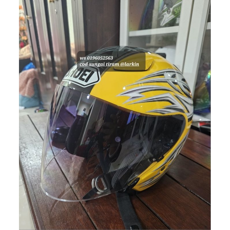 cermin visor cj-1 twotone custom untuk shoei jf2, jf3 dan j-stream, j ...