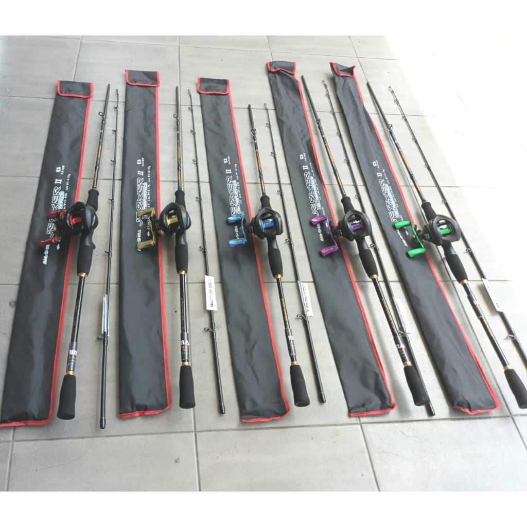 AWASHIMA JERKER ROD + CASTIKA 151HG FISHING REEL BAITCASTING (BC)SET ...
