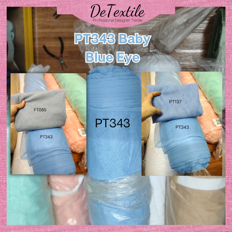 DeTextile Premium Tulle Bridal Soft Net Kain Net Lembut Murah Bidang ...