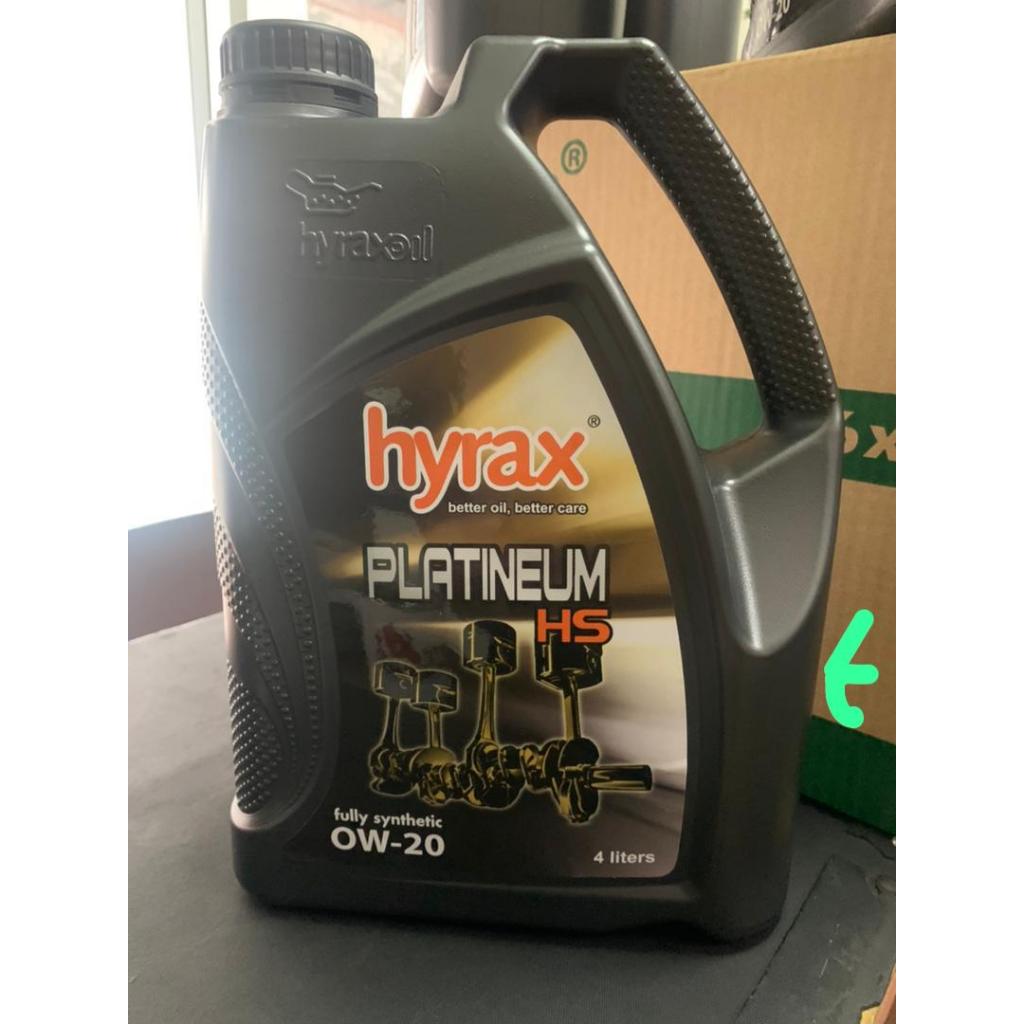 ENGINE OIL PREMIUM FULLY SYNTHETIC HS HYRAX OIL 0W-20 | Shopee Malaysia