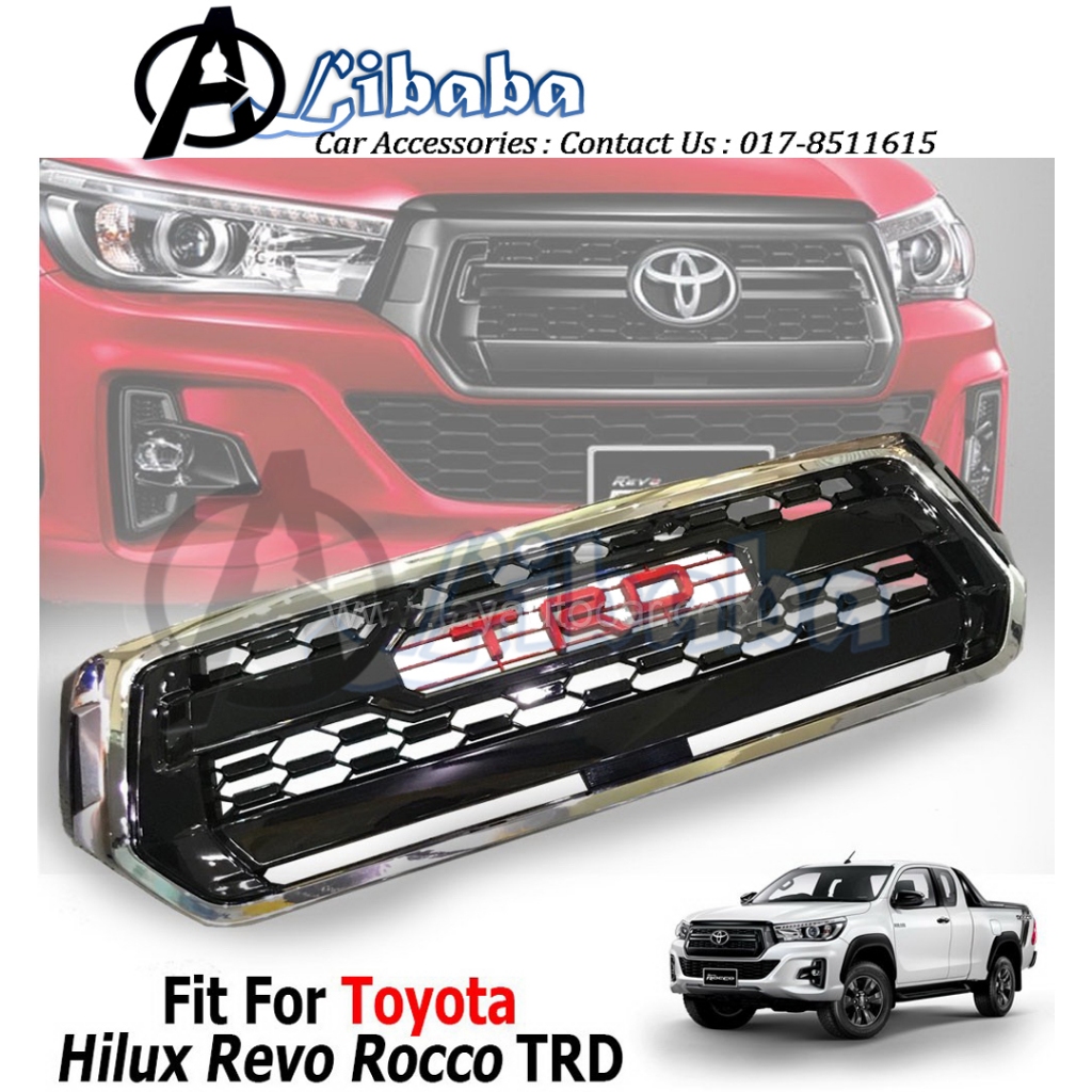 Toyota Hilux Revo Rocco TRD Chrome Style Tacoma Front Grill Grille ...