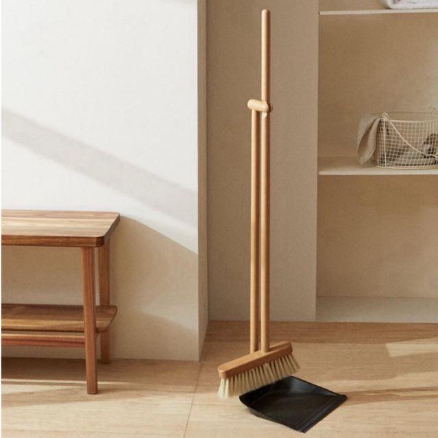 [READYSTOCK] ZARA insp wooden broom with dustpan and brush set ...