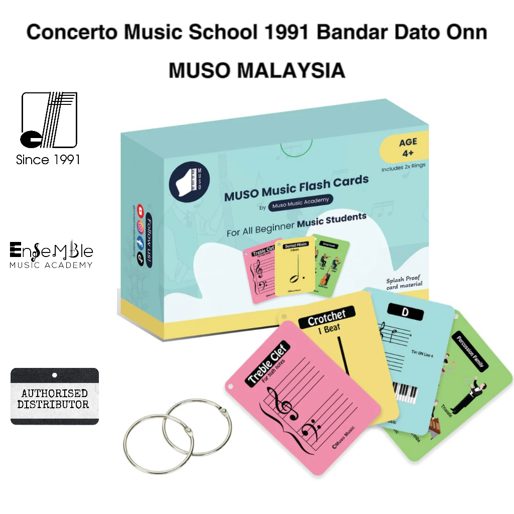 AUTHORISED DISTRIBUTOR - MUSO MUSIC FLASH CARDS FOR MUSIC STUDENTS ...