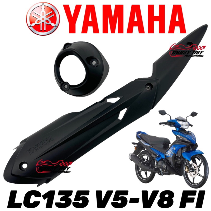 EXHAUST COVER MUFFLER COVER YAMAHA LC135 V5 V6 V7 V8 FI COVER EXHAUST ...