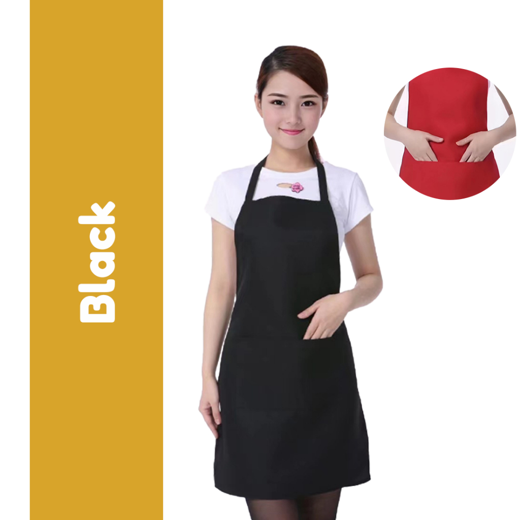 Realeos Kitchen Apron Waterproof Chef Oil Proof Kitchen Cotton Cafe ...