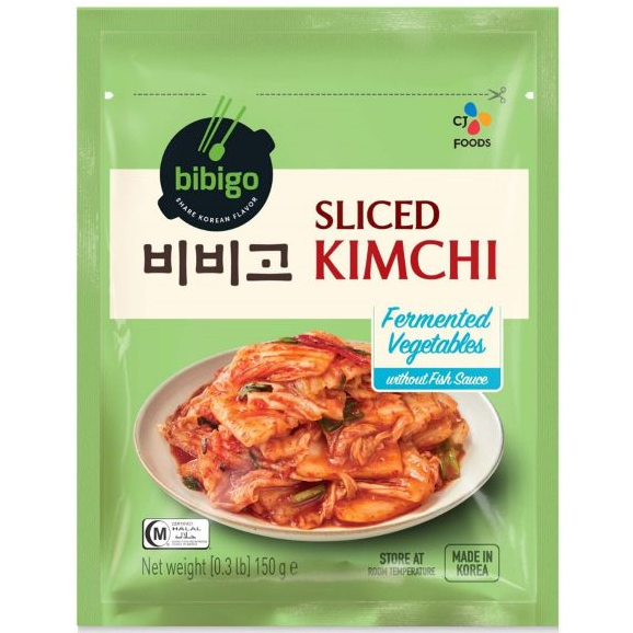 CJ Bibigo Sliced Kimchi 150g Halal Korean Kimchi Without Fish Sauce ...