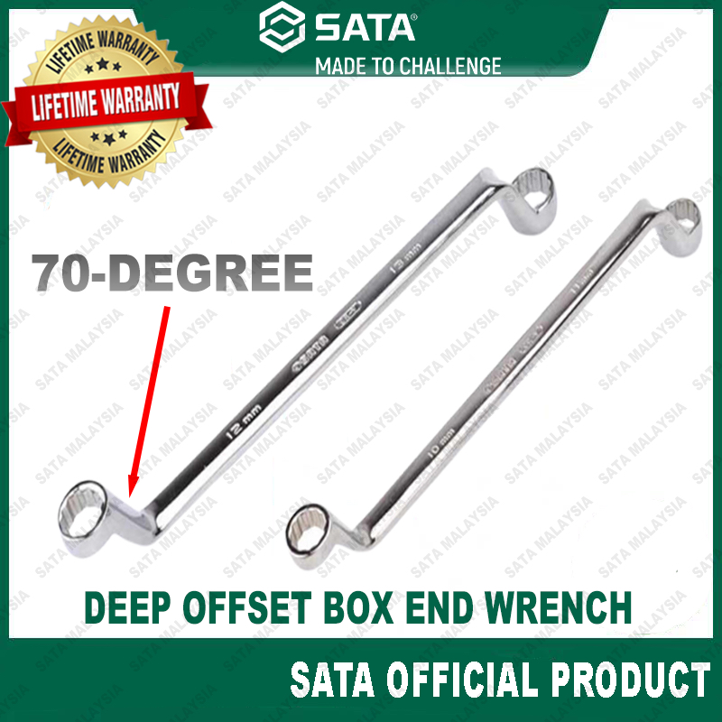 SATA Deep Offset Box End Wrench Set 6-32MM Offset Box End Spanner Spana ...