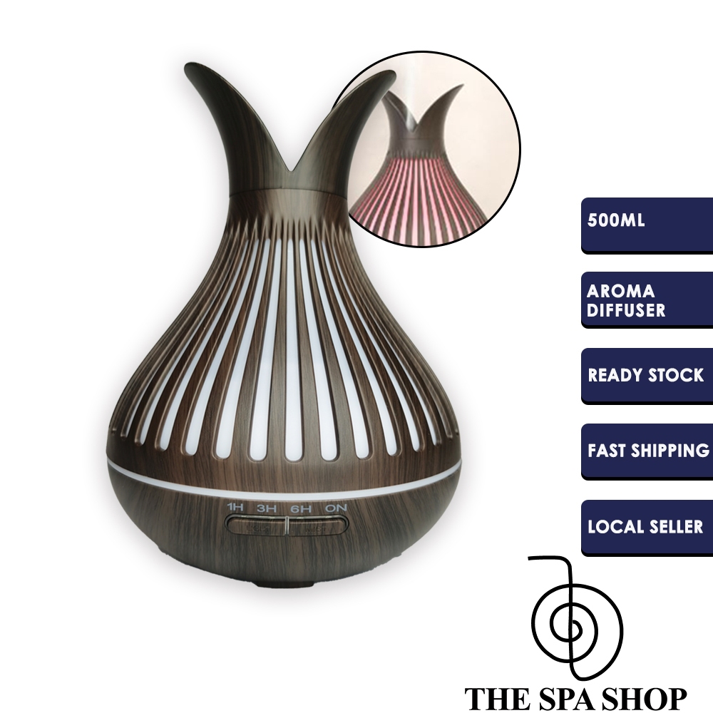 Vase Aroma Diffuser For Aromatherapy Dark Wood Light Wood 3-Pin Plug ...