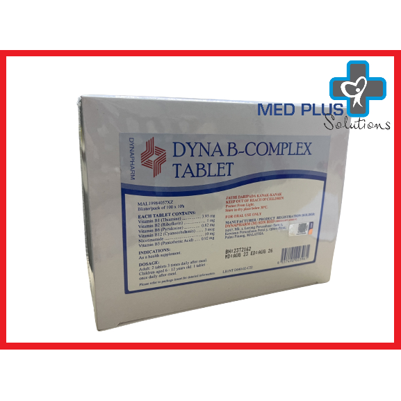 Dyna B Complex Tablet 100x10's (Exp: 11/2027) | Shopee Malaysia