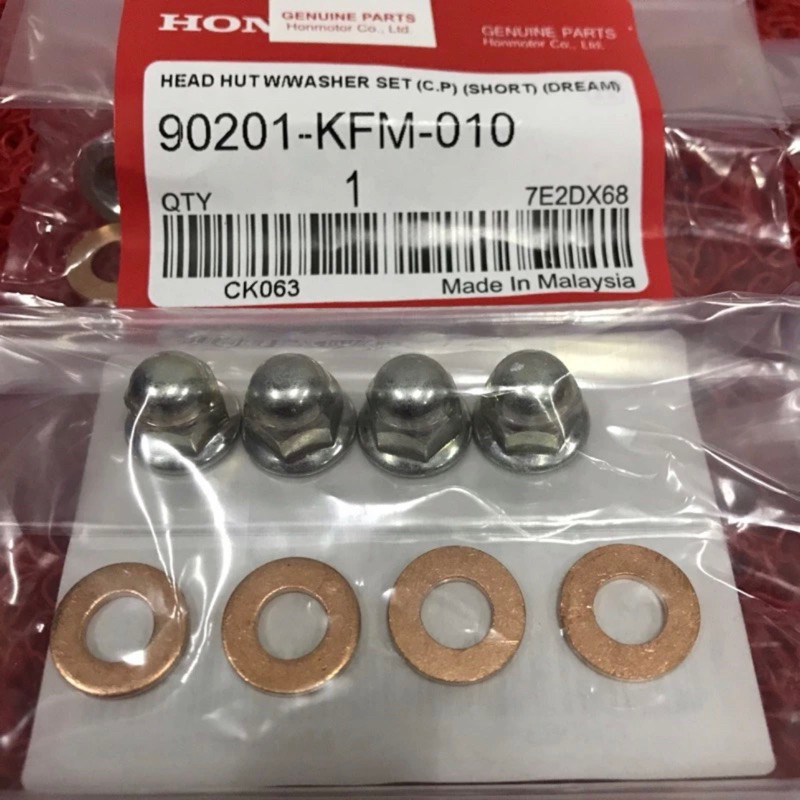 Honda Ex5 Ex5 Dream Ex5Class Nut Head Original +Washer Copper Set Long ...