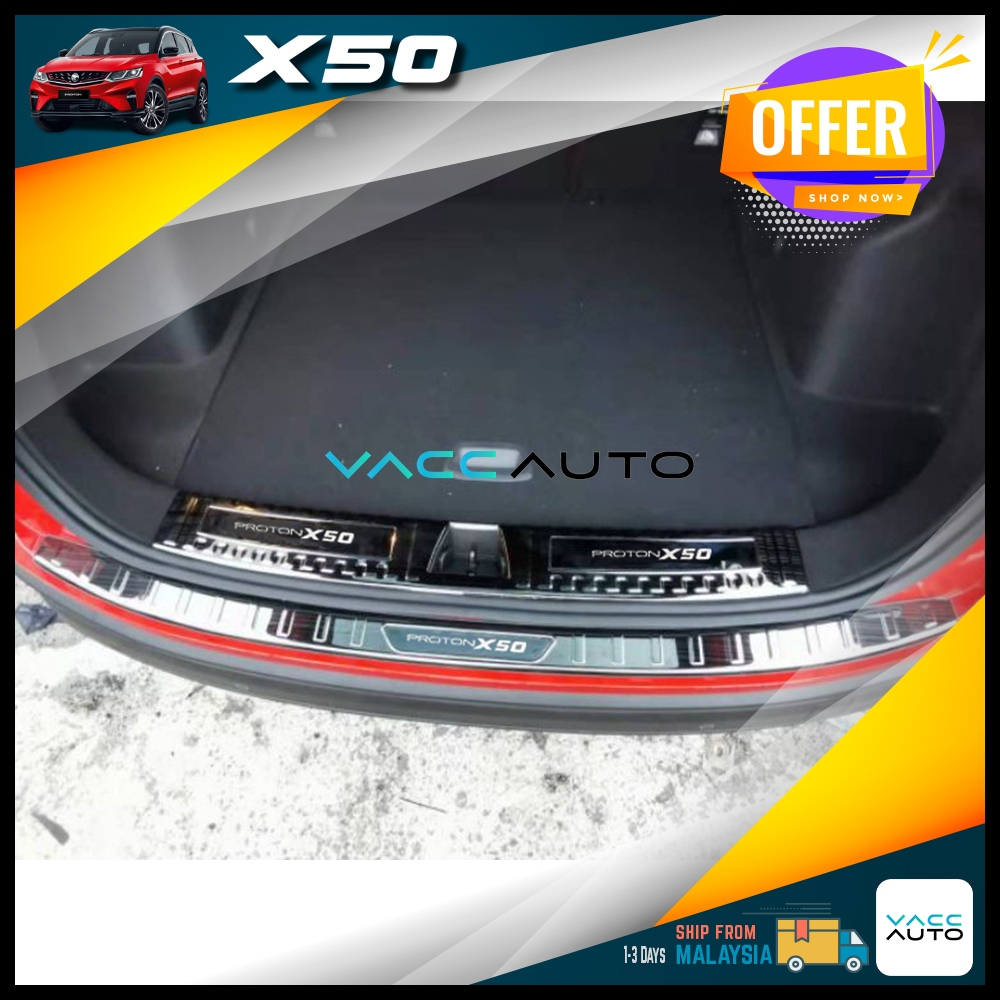 Proton X50 Rear Bumper Protector Out In Bonnet Protector Guard Black ...