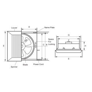 KDK 15TGQ 20TGQ 25TGQ 6" 8" 10" Ceiling Ventilation Fan / Ceiling ...