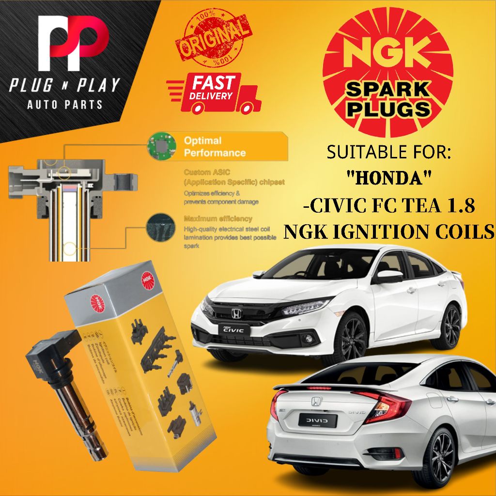 HONDA CIVIC FC TEA 1.8 ( 1 PCS ) NGK IGNITION COILS / PLUG COIL 100% ...
