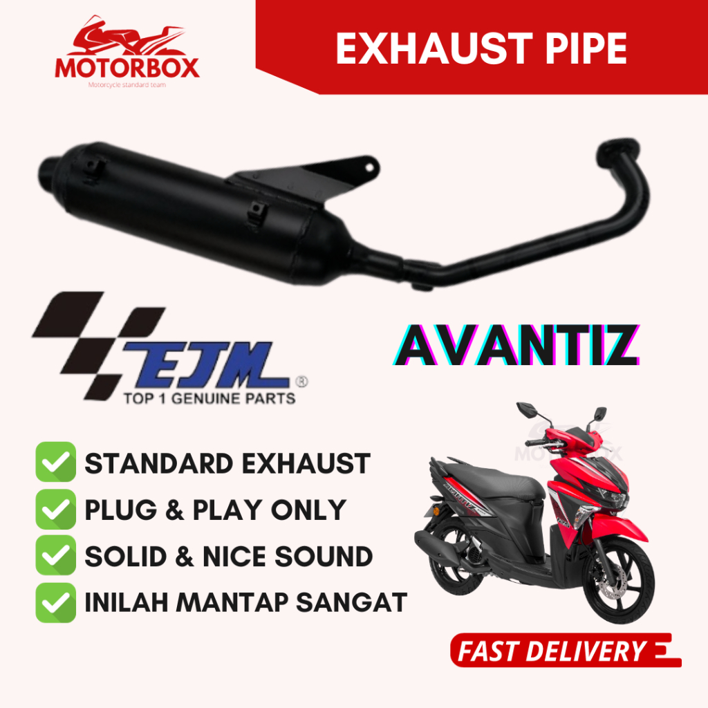 100% ENGJAYA YAMAHA AVANTIZ STANDARD EXHAUST PIPE - EX PIPE COMP ASSY ...